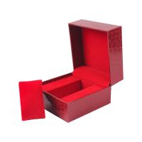 China High-End Custom Red Leatherette Personalised Watch Boxes Women Single Watch Display Case for sale
