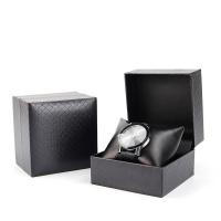 China Black Leatherette Personalised Watch Boxes Single Watch Storage Case for sale