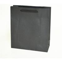 China Matte Black Custom Recycled Paper Gift Bags Personalized With Hook Rope for sale