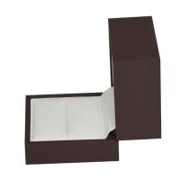 China Brown Velvet Jewelry Gift Boxes Handmade CMYK Printing Paper Craft Ring Box for sale