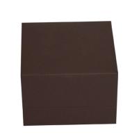 China Brown Velvet Jewelry Gift Boxes Handmade CMYK Printing Paper Craft Ring Box for sale