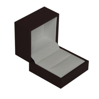 China Brown Velvet Jewelry Gift Boxes Handmade CMYK Printing Paper Craft Ring Box for sale