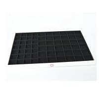 China Leatherette Small Velvet Jewelry Tray 70 Grids Cufflink Black Jewelry Display Tray for sale