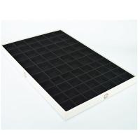 China Leatherette Small Velvet Jewelry Tray 70 Grids Cufflink Black Jewelry Display Tray for sale