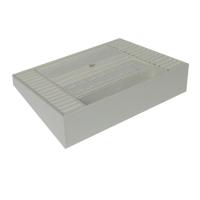 China Trapezoid Custom Jewelry Tray MDF White Leather Ring Tray Printing Logo for sale