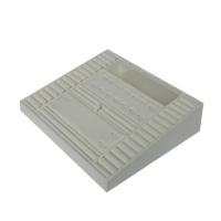 China Trapezoid Custom Jewelry Tray MDF White Leather Ring Tray Printing Logo for sale