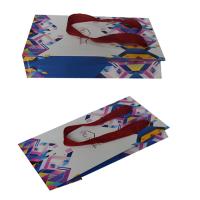 China Colorful Art Recycled Paper Christmas Gift Bags Handmade Printed With Handles for sale