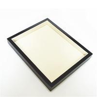 China Glossy Black Velvet Jewelry Display Tray Organizer Embossed Logo for sale