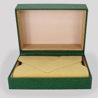 China Luxury Green Personalised Watch Boxes Leatherette Paper velvet pillow insert for sale