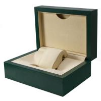 China Luxury Green Watch Box Wood Storage Box With Logo Packaging Wood Watch Case Factory Direct Sales Ready To Ship for sale
