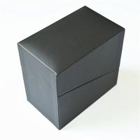 China Slant Opening Single Leather Watch Box Velvet Lining Custom Leather Watch Case for sale