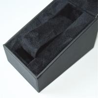 China Slant Opening Single Leather Watch Box Velvet Lining Custom Leather Watch Case for sale