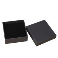 China Small Paper Gift Packaging Box 5*5*4cm Pantone Printing Black Cardboard Gift Box for sale