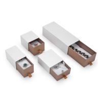 China Recycled Paper Gift Packaging Box Drawer Sliding For Ring Necklace for sale