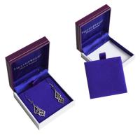 China Square Plastic Purple Velvet Jewelry Gift Boxes For Pendant Bracelet for sale