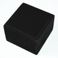 China Soft Black Bracelet Velvet Jewelry Gift Boxes Grey Lining Printed Custom Logo for sale