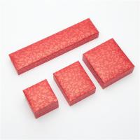 China Personalized Paper Jewelry Gift Boxes Red Leatherette For Ring Bracelet Chain for sale