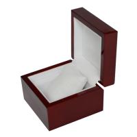 China MDF Red Lacquering Personalised Watch Boxes Velvet Pillow Jewellery Packaging for sale