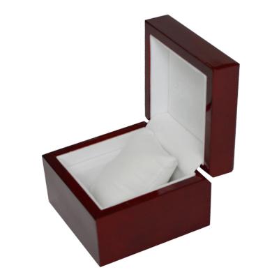China MDF Red Lacquering Personalised Watch Boxes Velvet Pillow Jewellery Packaging for sale