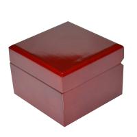 China MDF Red Lacquering Personalised Watch Boxes Velvet Pillow Jewellery Packaging for sale