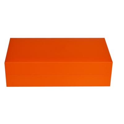 China MDF Orange Personalised Watch Boxes Velvet Inert Watch And Jewelry Travel Case for sale