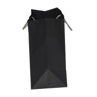 China Black Shopping Recycled Paper Gift Bags 25cm Length handmade With Handle for sale
