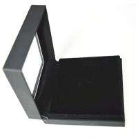 China Bangle 90*90*40mm Velvet Lined Jewelry Boxes Black Touch Paper With Window for sale