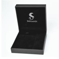 China Black Paper Velvet Jewelry Gift Boxes Personalized For Necklace Pendant Bracelet for sale