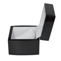 China MDF Wood Personalised Watch Boxes Packaging Black Lacquering Pillow Insert for sale