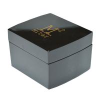 China MDF Wood Personalised Watch Boxes Packaging Black Lacquering Pillow Insert for sale