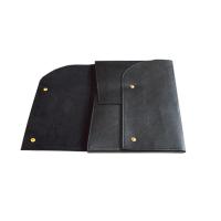China Black Leather Velvet Jewelry Pouch Travel Foldable For Pendant Necklace for sale