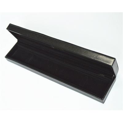 China Embossed Logo PU Jewelry Box Velvet Lining Outer Bracelet Jewelry Gift Box for sale