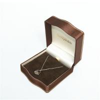 China Brown Necklace Cufflinks Jewelry Box Waving Edge Personalised Earring Box for sale