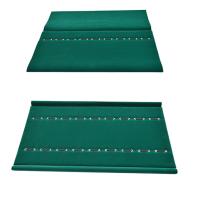 China Green Ring Bracelet Velvet Jewelry Pouch Foldable Roll 12cm x 17cm for sale