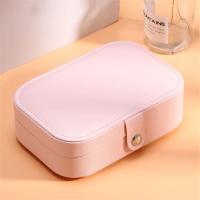 China MDF Velvet Leather Travel Jewelry Cases Gift Box For Necklace Bracelet Pendant for sale