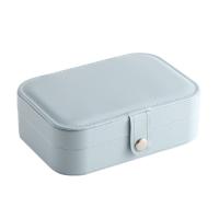 China Rectangle Leather Travel Jewelry Cases / Pink Jewellery Gift Box PMS Printing for sale