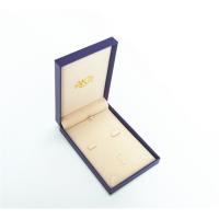 China Velvet Lining Purple Jewelry Gift Box Pendant GemStone Leather Jewelry Storage Box for sale