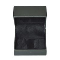 China Black Leather Velvet Jewelry Gift Boxes PMS Printing Double Earring Ring Insert for sale
