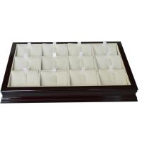 China Wood Lacquering Custom Jewelry Tray MDF Velvet Earring Organizer for sale