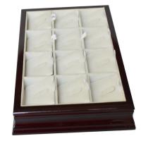 China Wood Lacquering Custom Jewelry Tray MDF Velvet Earring Organizer for sale