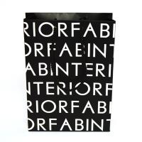 China Rectangle Kraft Recycled Paper Gift Bags Black With Twisted Handles for sale