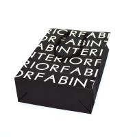 China Rectangle Kraft Recycled Paper Gift Bags Black With Twisted Handles for sale