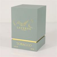 China Charming Decorative Printed Perfume Paper Box Fresh Green Yellow Color Eva Inserts Cosmetic Packaging for sale