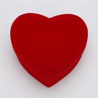 China Red Velvet Watch Box Heart Shape Gift Packaging Double Watches Case Custom Logo for sale