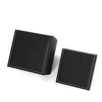 China Luxury Pu Leather Watch Boxes Black Gift Wrap Box Personalised Pillow Packaging for sale