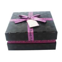 China CMYK Paper Jewelry Gift Box With Nice Bowknot Square Shape Mixed Colour Plain Box for sale