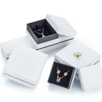 China Square Lid And Base Cardboard Gift Box Ring Necklace Bracelet Paper Jewelry Packaging Box for sale