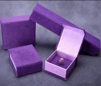 China Velvet Cardboard Jewelry Box Pendant Necklace Bracelet Book Shape Magnetic Closing Style for sale
