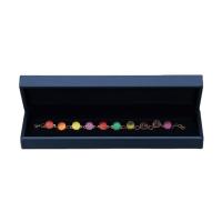 China Luxury Pu Leather Jewelry Box Plastic With Hinge BoxBracelet Packaging Insert Black Velvet for sale