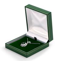 China Leatherette Paper Plastic Gift Box With Gold Line Insert White Satin Velvet Ring Display Box for sale